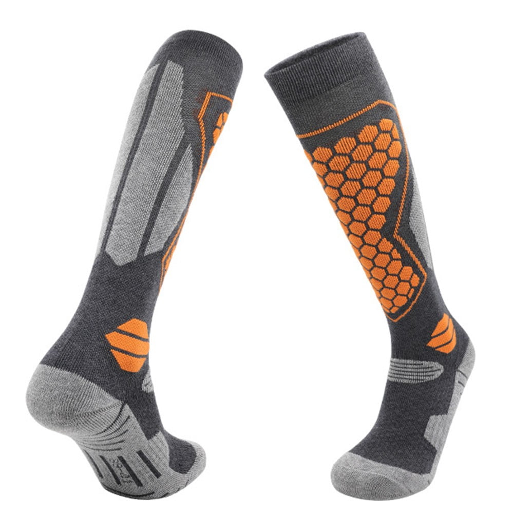 BTOER Ski Socks Long Thick Wool Sock Towel Bottom Winter Professional ...