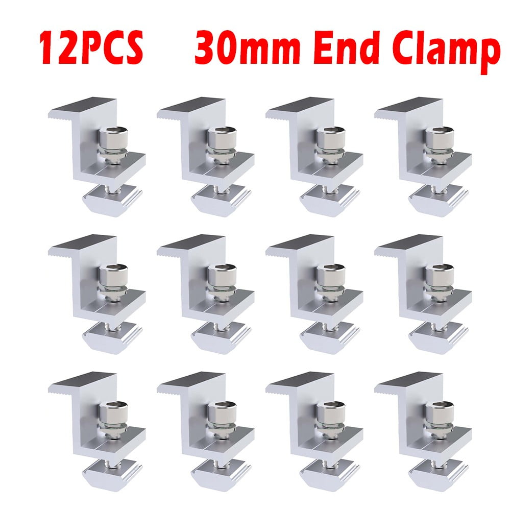 BTOER Solar End Clamp Adjustable Solar Panel Bracket Clamp Wide ...