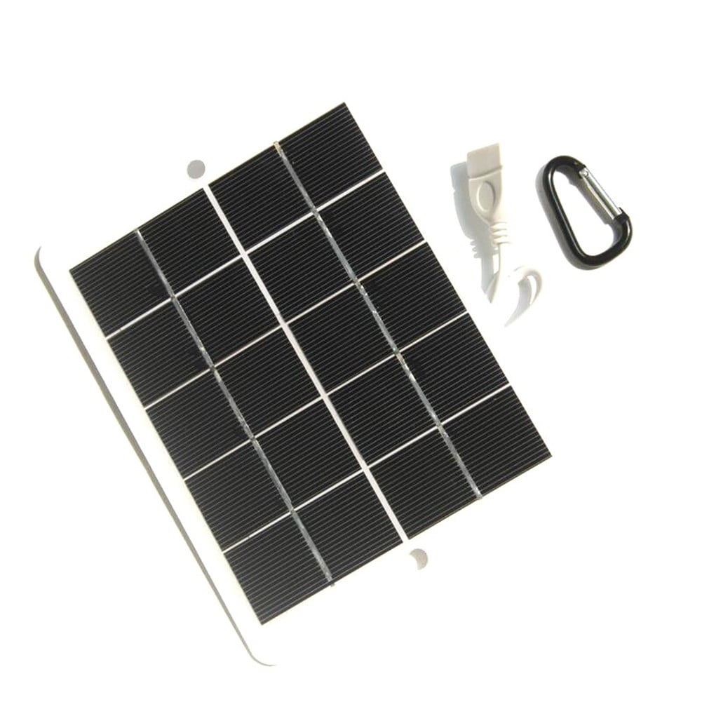 BTOER Solar Panel Charger with USB Interface Portable 3W 5V Solar ...
