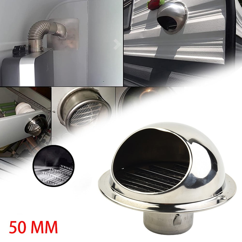 BTOER Stainless Steel Round Brushed Bull Nosed External Extractor Wall ...