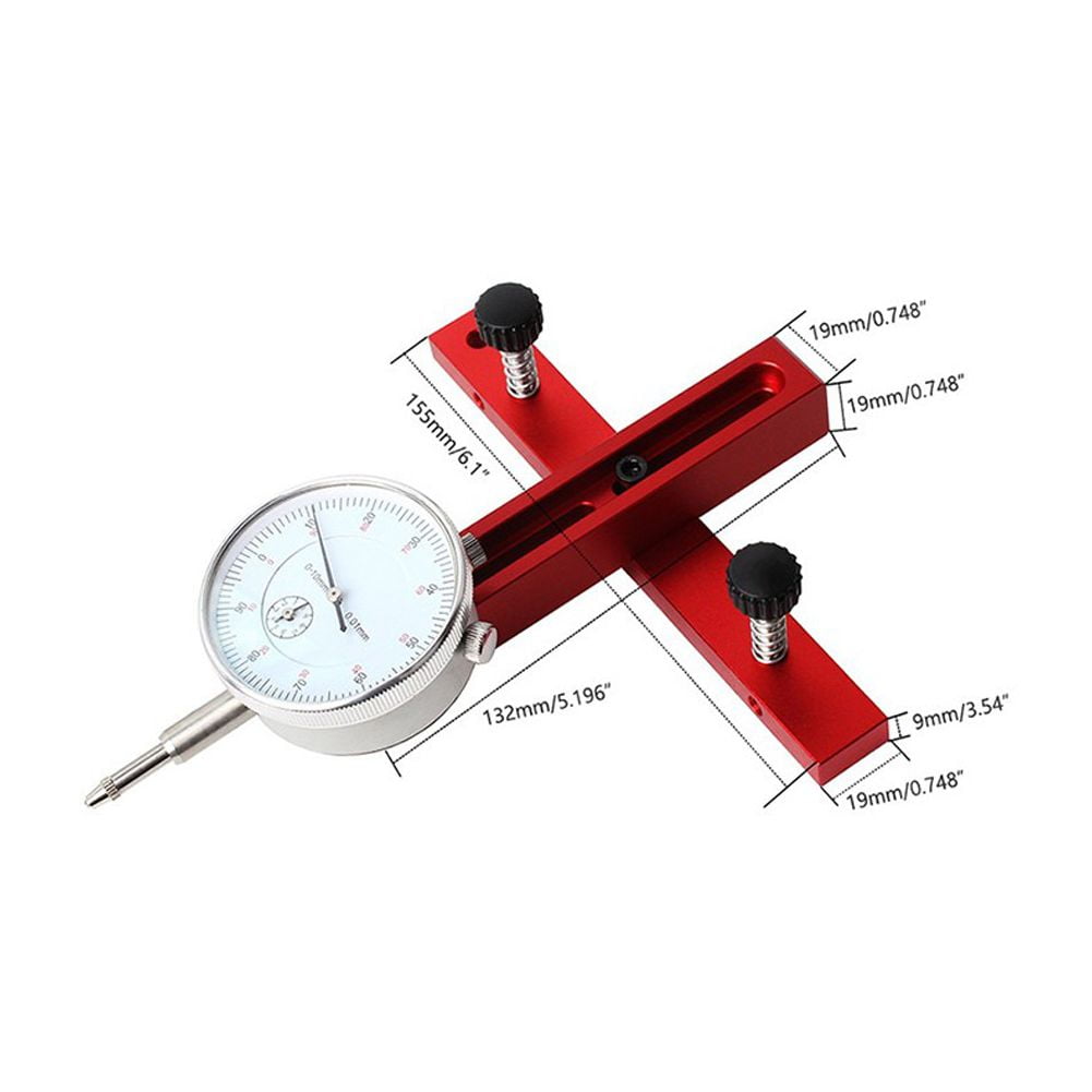BTOER Table Saw Dial Indicator Gauge For Aligning and Calibrating Work ...