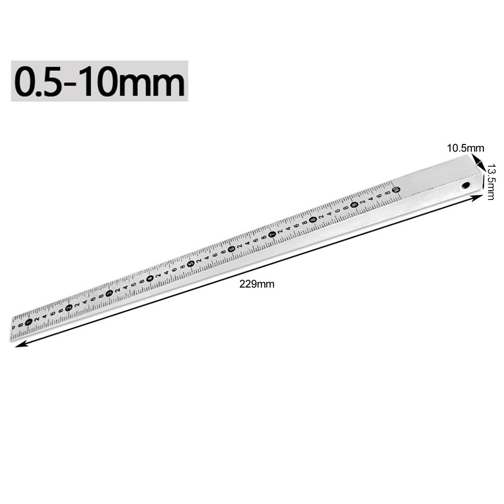 BTOER Taper Gauge Gap Welding Wedge Feeler Gauge Hole Measure 0.2-4mm 0 ...