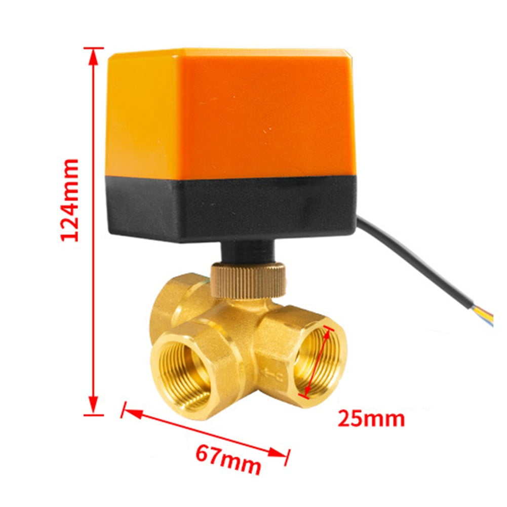 BTOER Three-wire two-control three-way valve solar water valve air ...