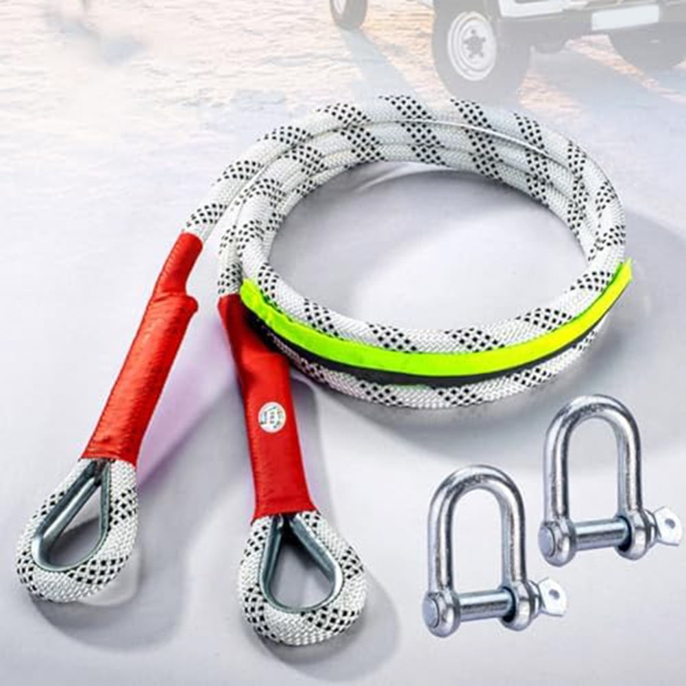 BTOER Trailer Rope Nylon Tow Recovery Rope Tow Rope with 2 Hooks for ...
