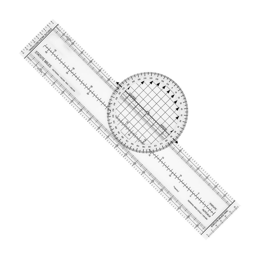 BTOER Transparent Pilot Ruler MeasuringRuler VFR and IFR Placard with ...