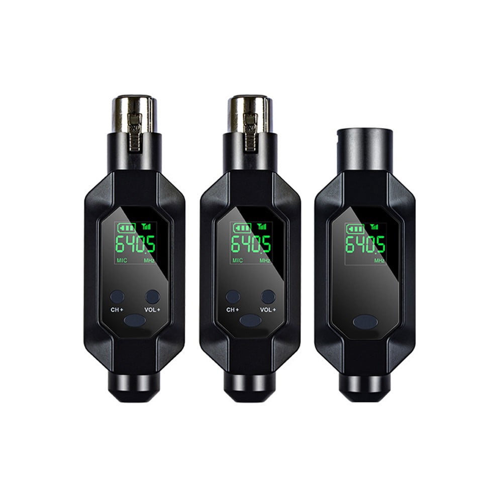 BTOER UHF Wireless Microphone Converter XLR Transmitter System For ...