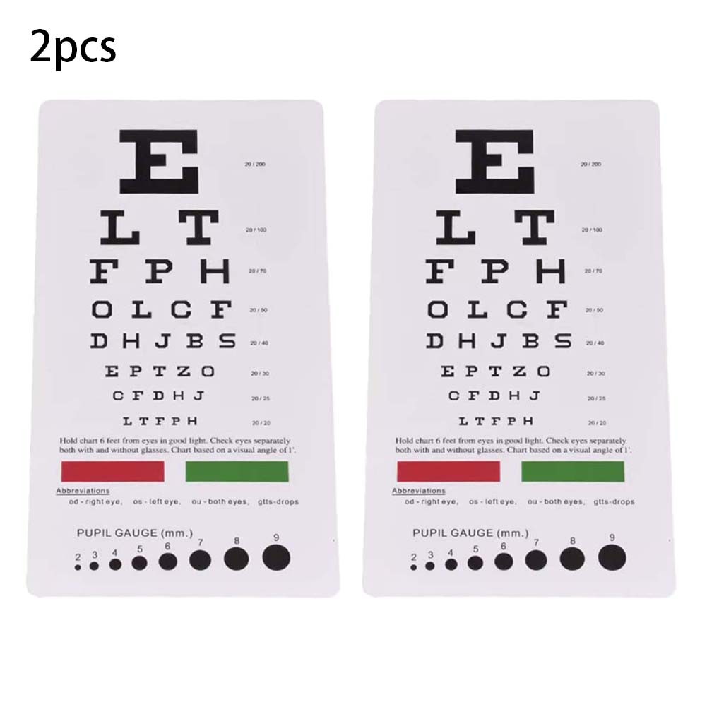 BTOER Vision test and PD measurement tools Eye chart/PD ruler/eye mask ...
