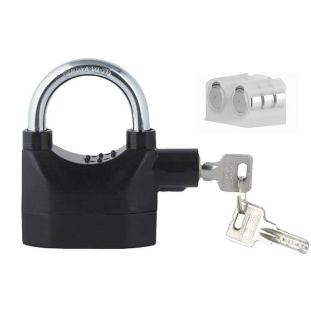 BTOER Waterproof Alarm Padlock with 110 Decibel Siren for Anti Theft ...