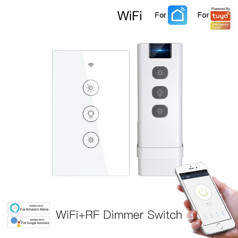 BTOER WiFi Touch Smart Dimmer Switch Voice & for Tuya APP Remote ...