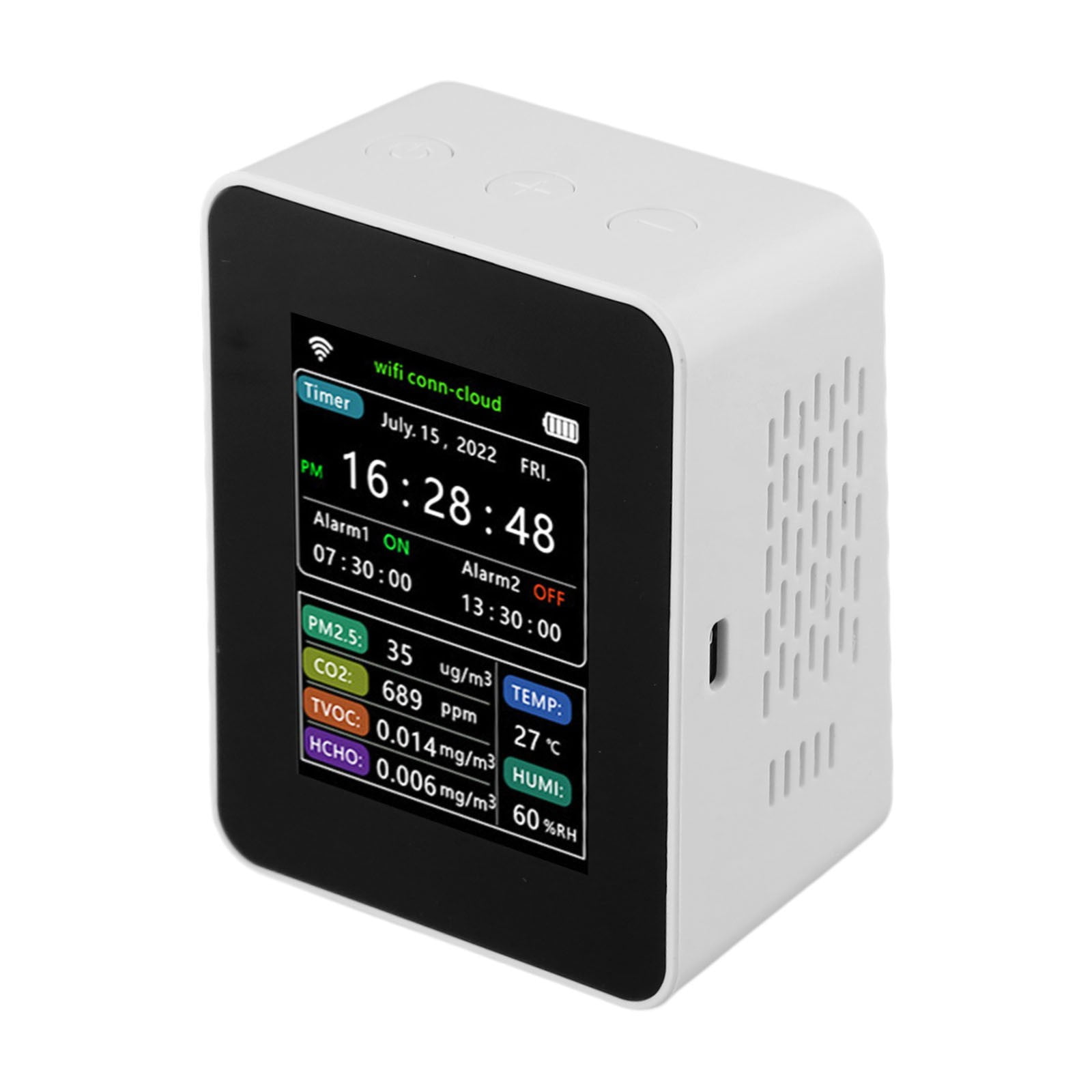 BTOER WiFi air quality detector PM2.5 temperature and humidity 6-in-1 detector - Walmart.com