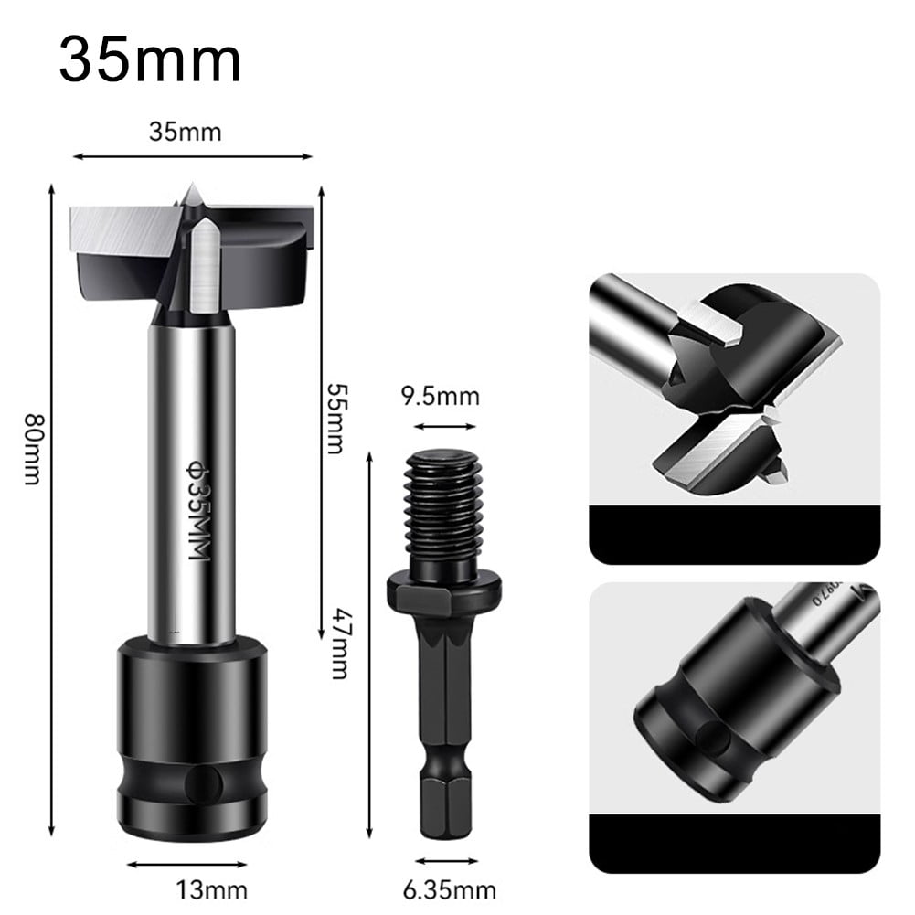BTOER Woodworking Drill Bit Set Hole Punch Tool For Electric Wrenches ...