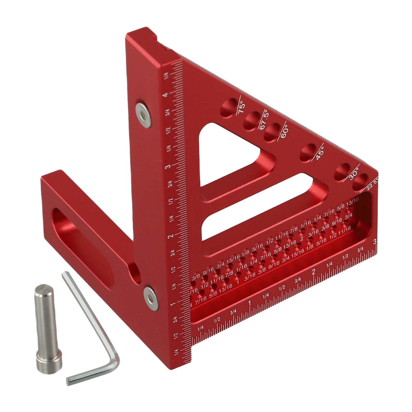 BTOER Woodworking Miter Triangular Ruler Aluminum Alloy Square ...