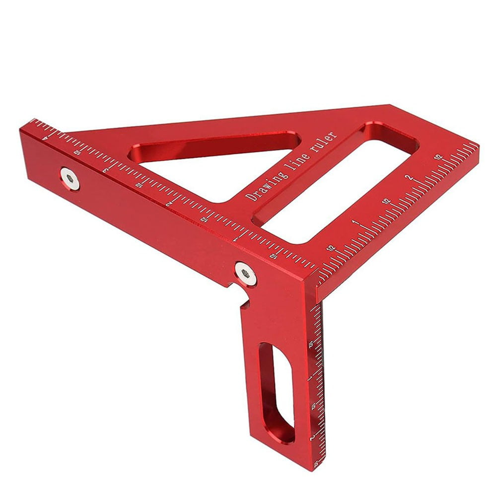 BTOER Woodworking Square Protractor Aluminum Alloy Inch Miter Triangle ...