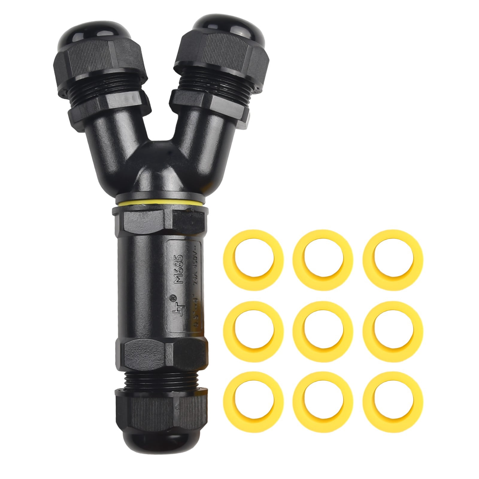 BTOER Y-Cable Socket Branch Box Cable Connector IP68 Waterproof ...