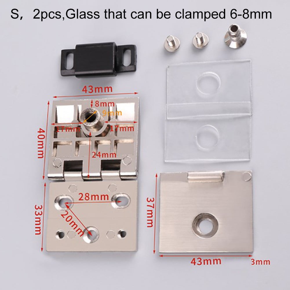 BTOER for Wine cabinet glass door hinge curved display cabinet hinge 90 ...