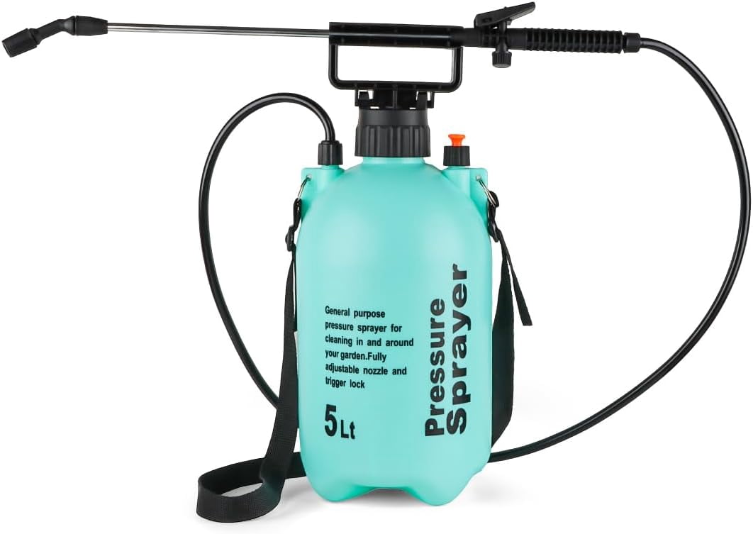 BTPLASTIK 1.32 Gallon Pump Sprayer for Garden, 5L Lawn and Garden ...
