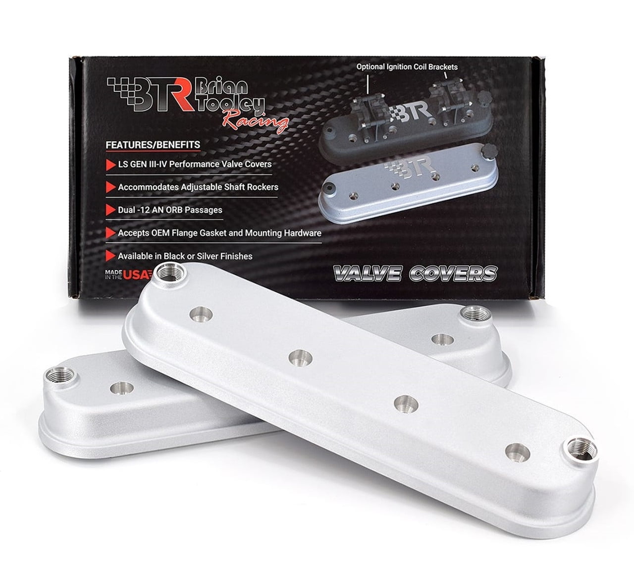 BTR Brian Tooley Racing LS Valve Covers Without Logo - No Coil Mounts ...