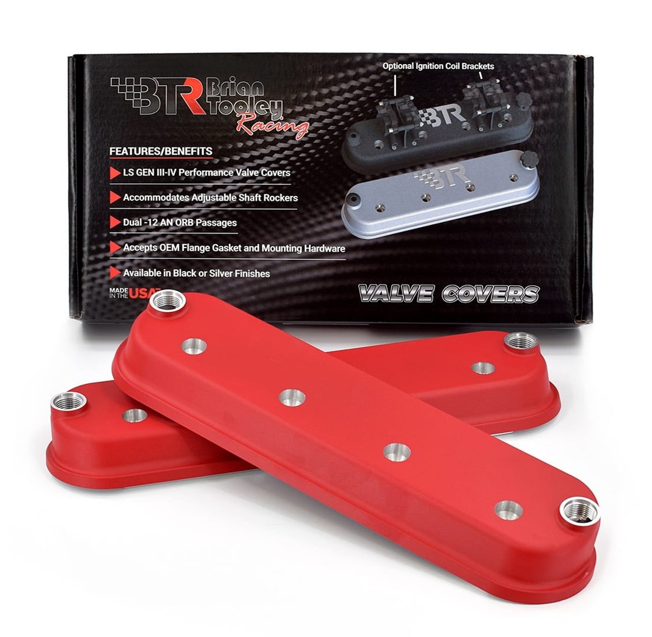 BTR Brian Tooley Racing LS Valve Covers Without Logo - No Coil Mounts ...