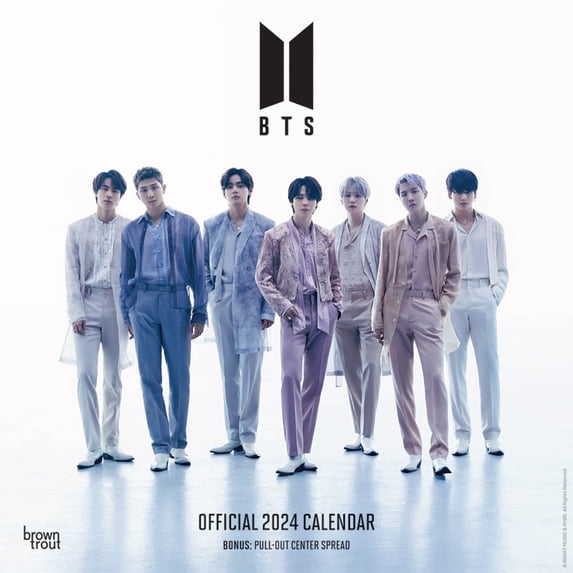 BTS 2024 Wall Calendar 12x12 by Browntrout - Walmart.com