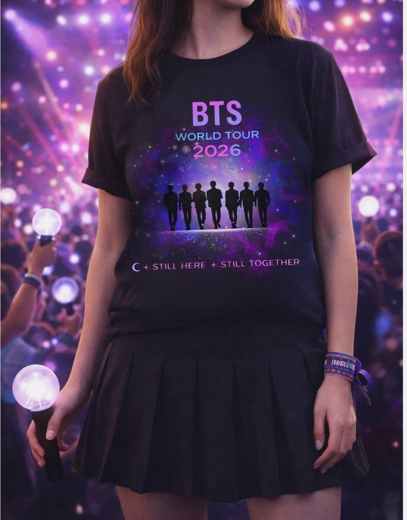 BTS 2026 World Tour Inspired T-Shirt, Kpop Fan Apparel - Walmart.com