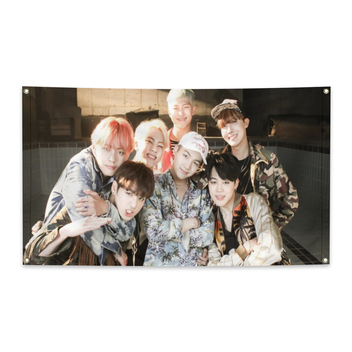 BTS 3×4 ft Face Flag - Vivid Color and Fade proof - Canvas Header and ...