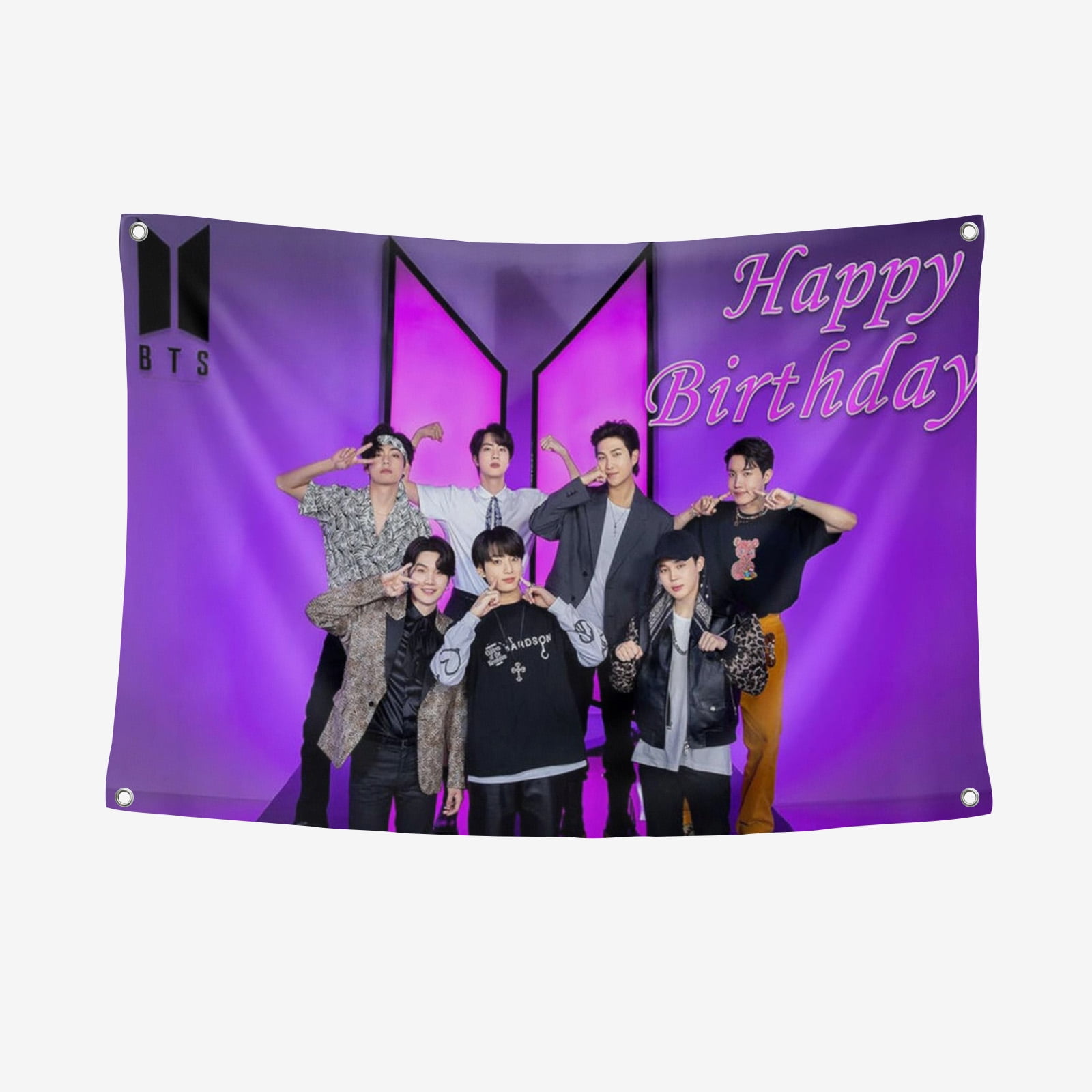 BTS 31.5*47.2IN/80*120CM Banner Background Backdrop - Walmart.com