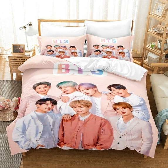 BTS Anime single-piece bedding set for twin and king-size beds, gaming ...
