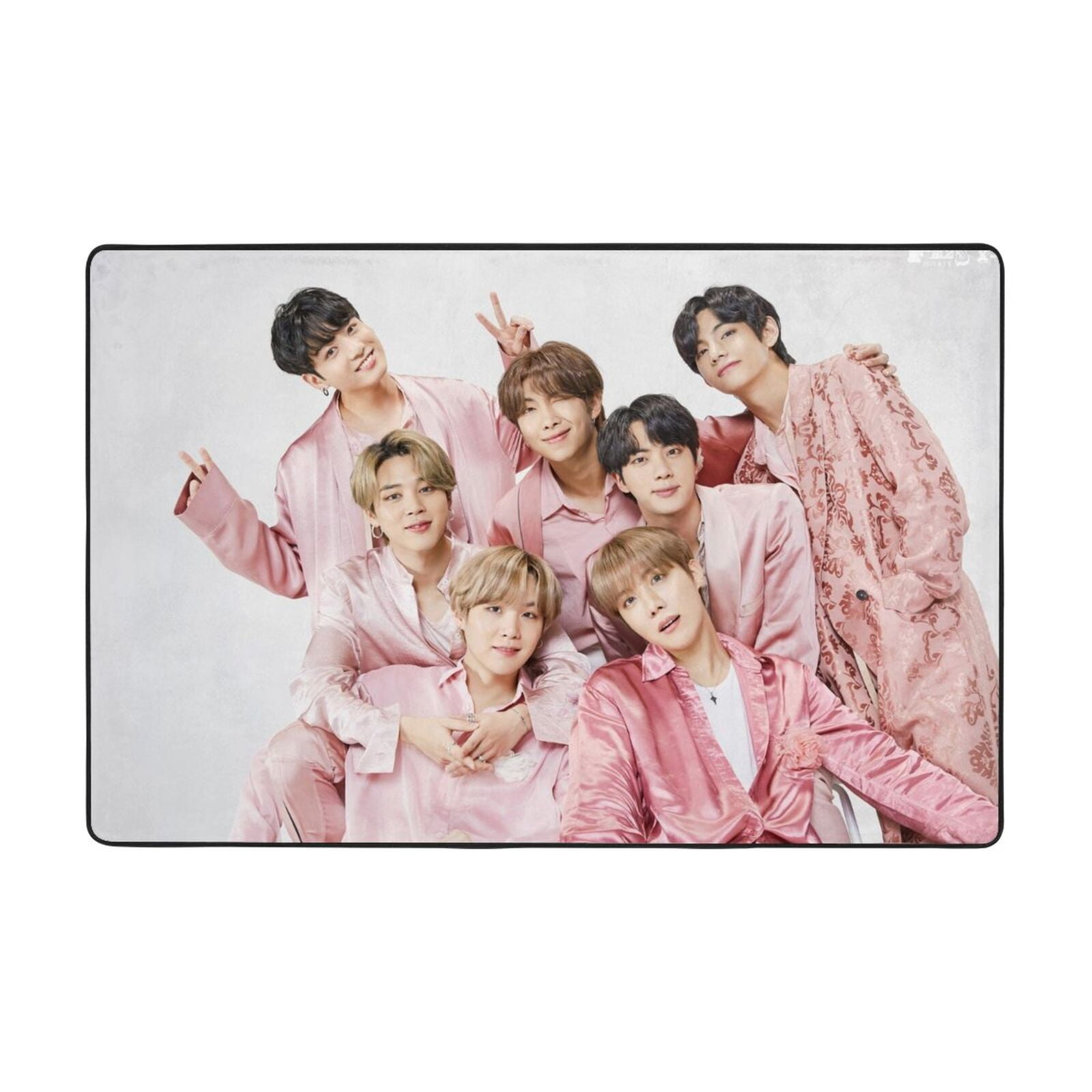 BTS Area Rug, Large Carpet, Washable Rug Mat, Flannel Non-slip Rugs for ...