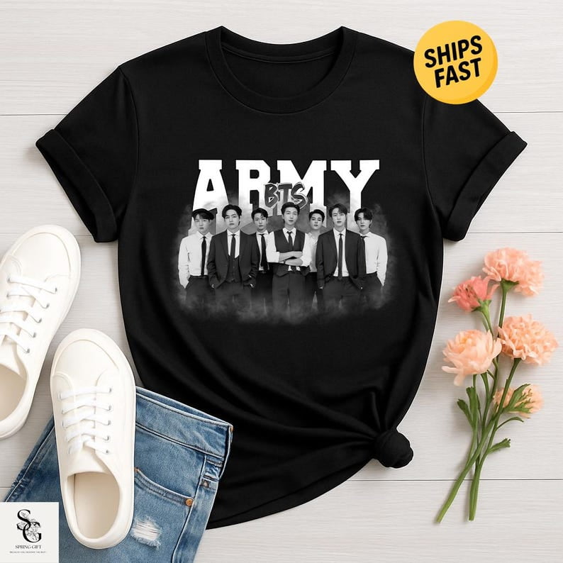 BTS Army Shirt, Kpop Fan T-Shirt, Bangtan Boys Merch, Korean Pop Music ...