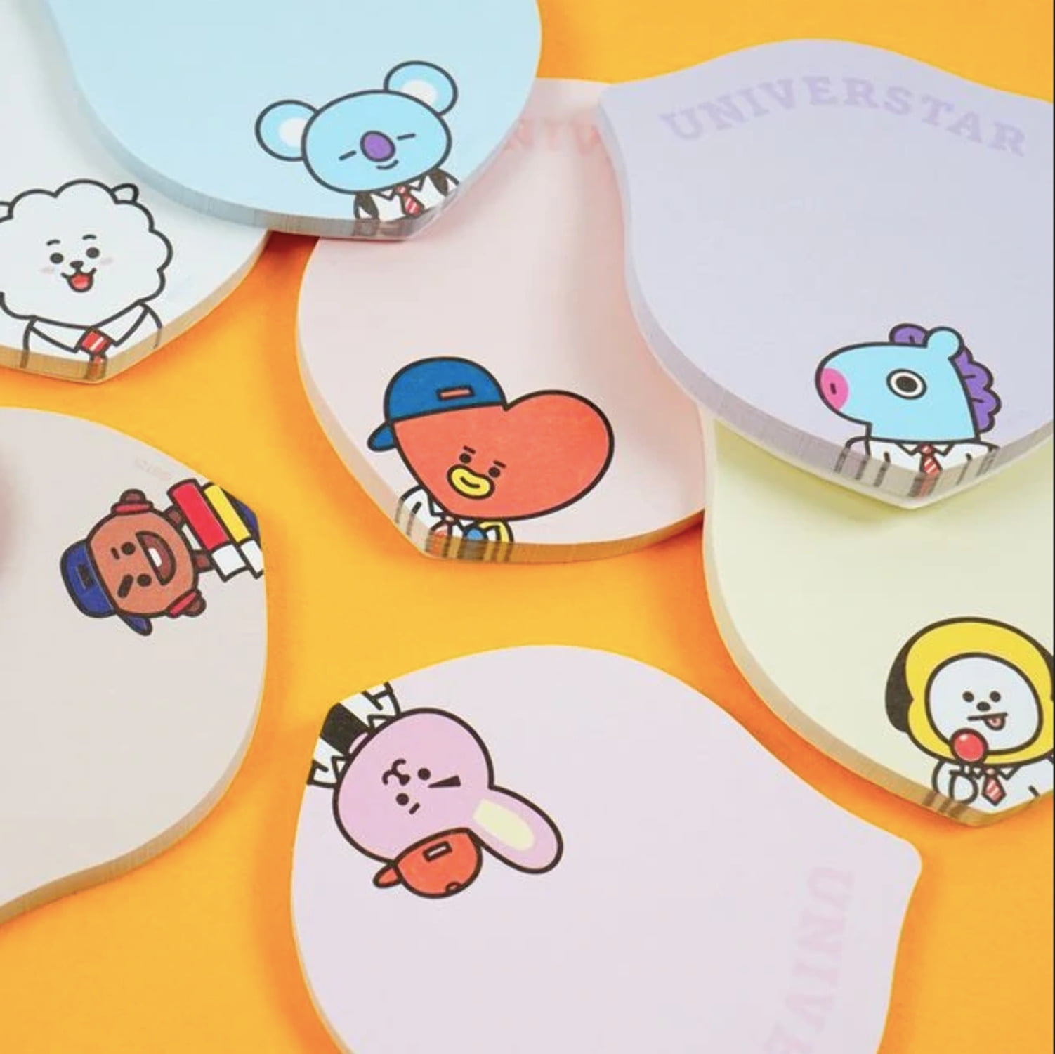 BTS BT21 Sticky Note Memo Pad K-Pop Stationery Line Friends - Walmart.com