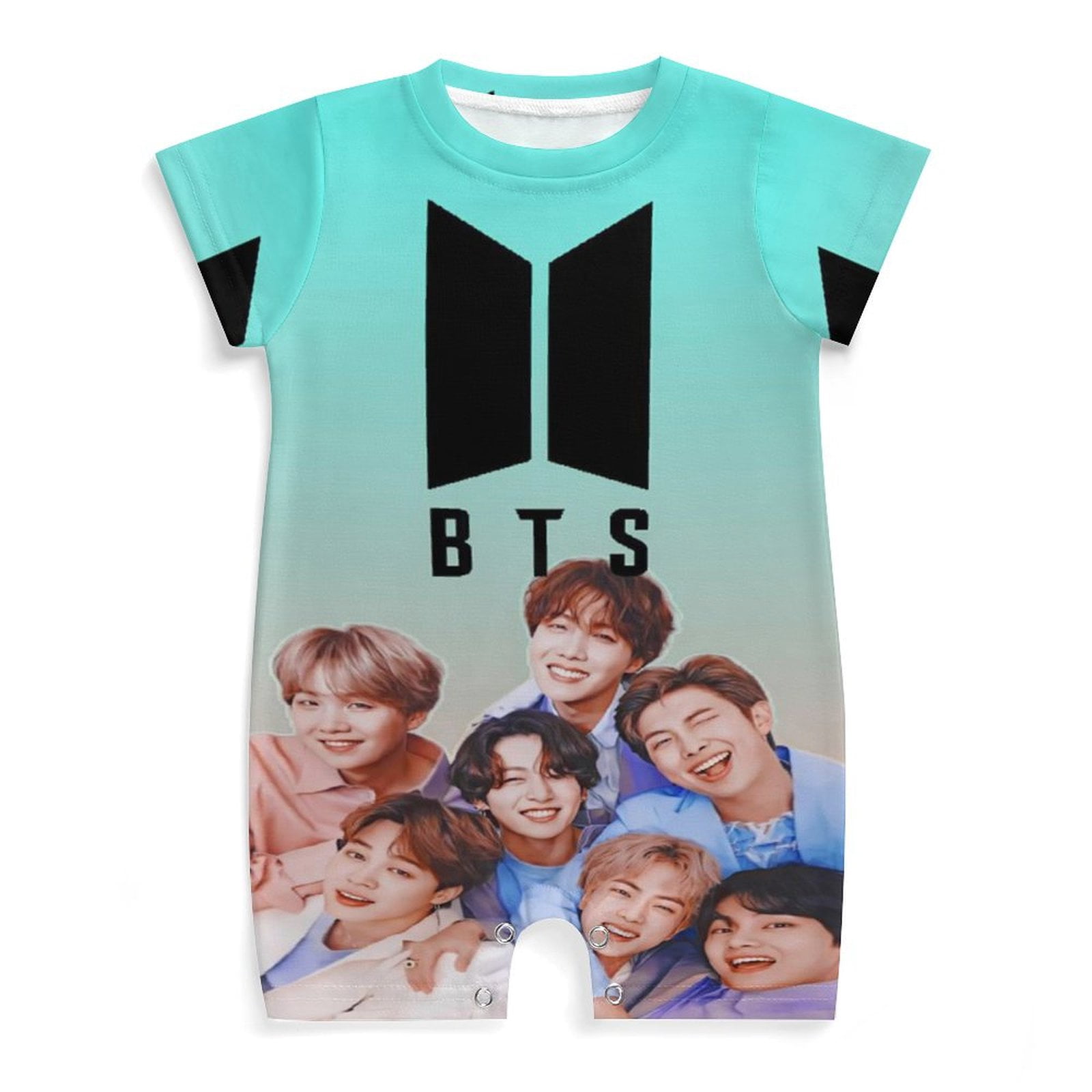 BTS Baby Neutral Oversized T Shirt Romper Shorts Jumpsuit Summer Outfit ...