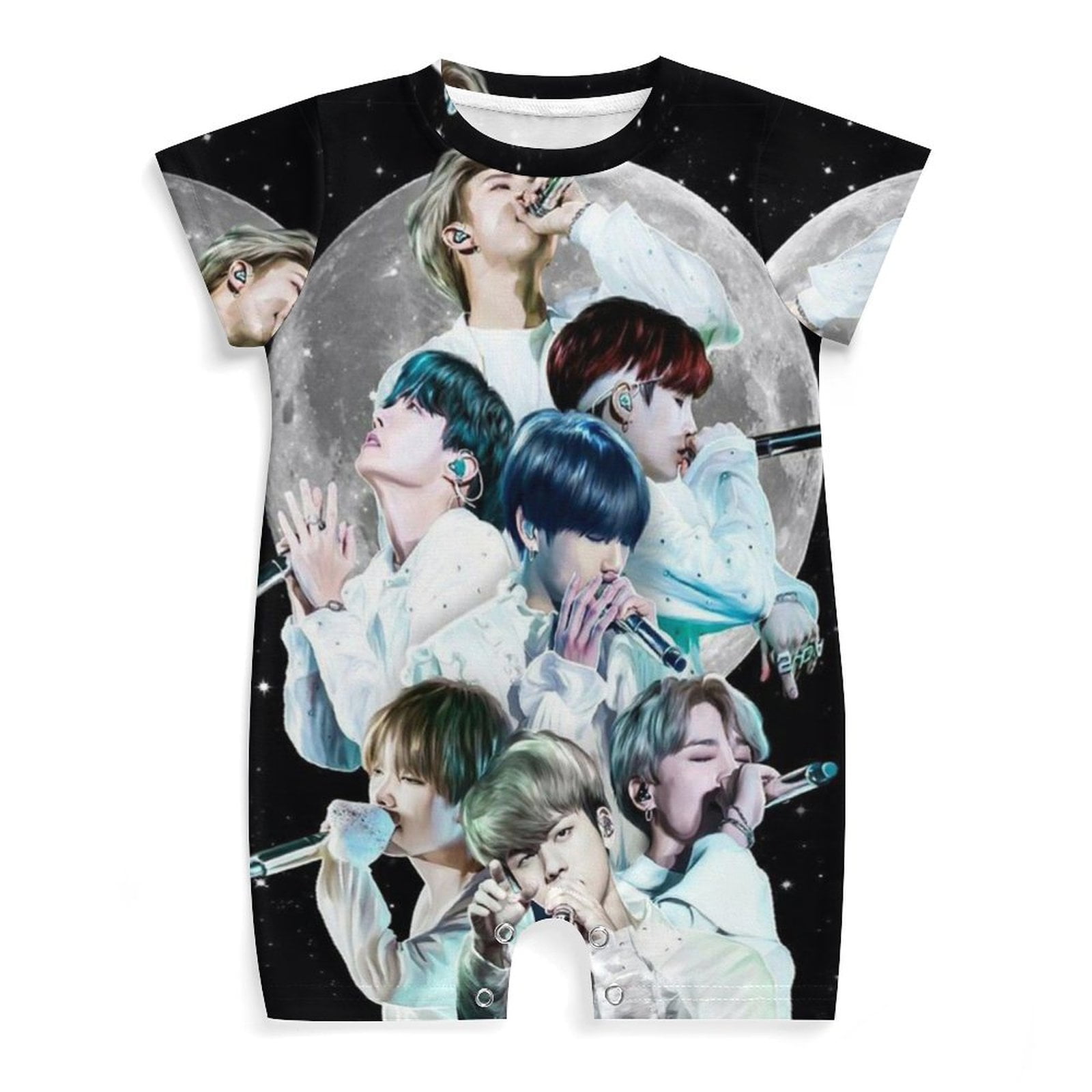 BTS Baby Neutral Oversized T Shirt Romper Shorts Jumpsuit Summer Outfit ...