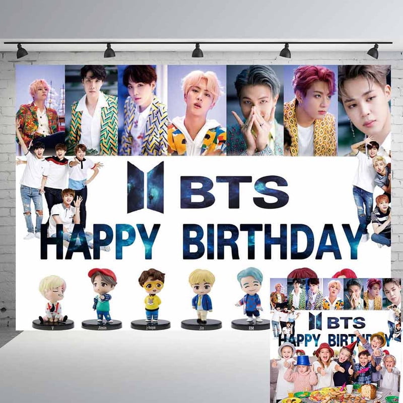 BTS Backdrop Banner Party Supplies Post Birthday Decorations Background ...