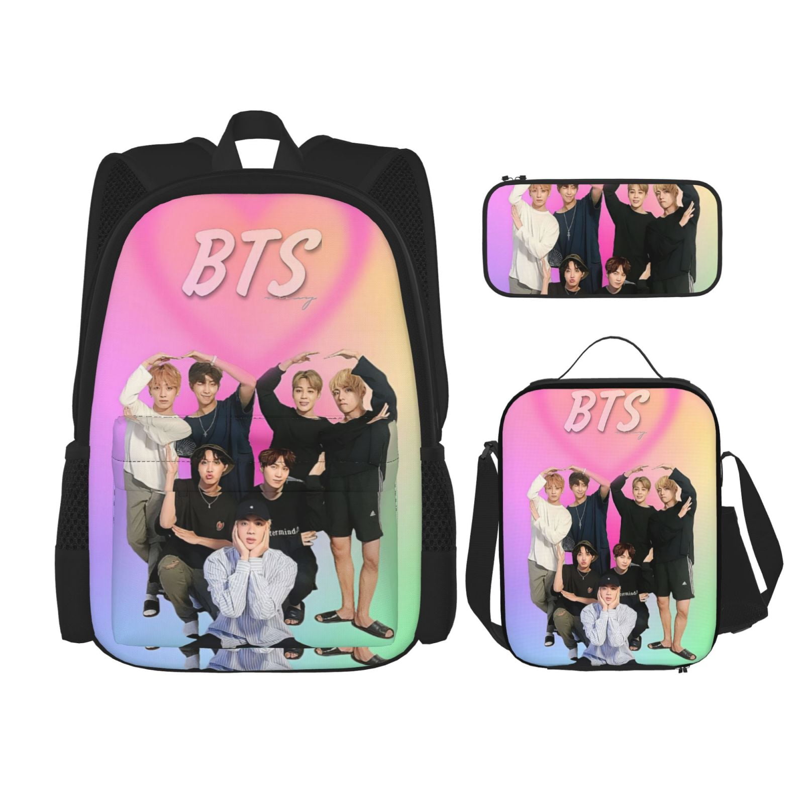 BTS Backpack 3-in-1 Compact with Crossbody Lunch Bag and Case for ...