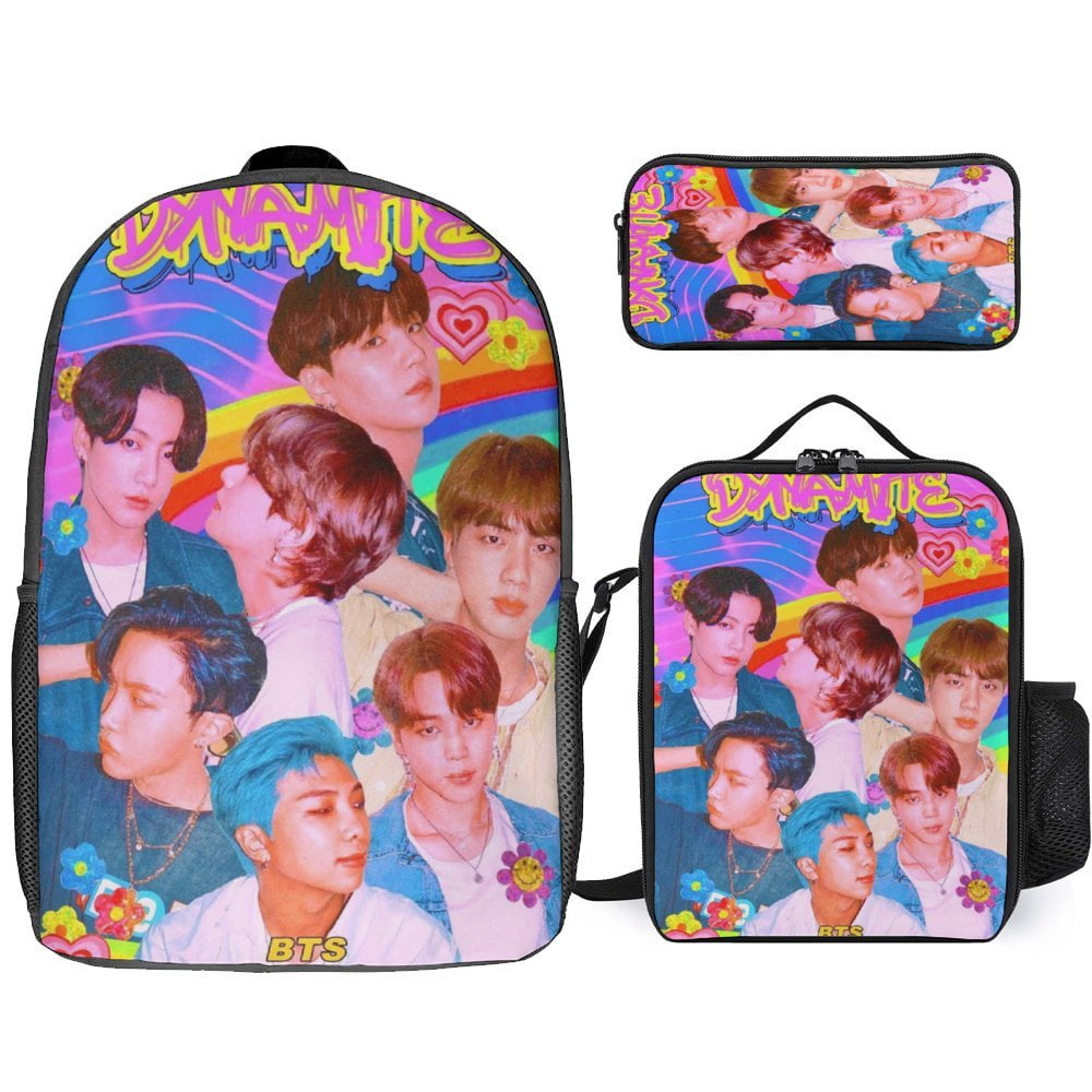 BTS Backpack Set Backpacks with Pencil Case and Lunch Bag Lunch Box ...