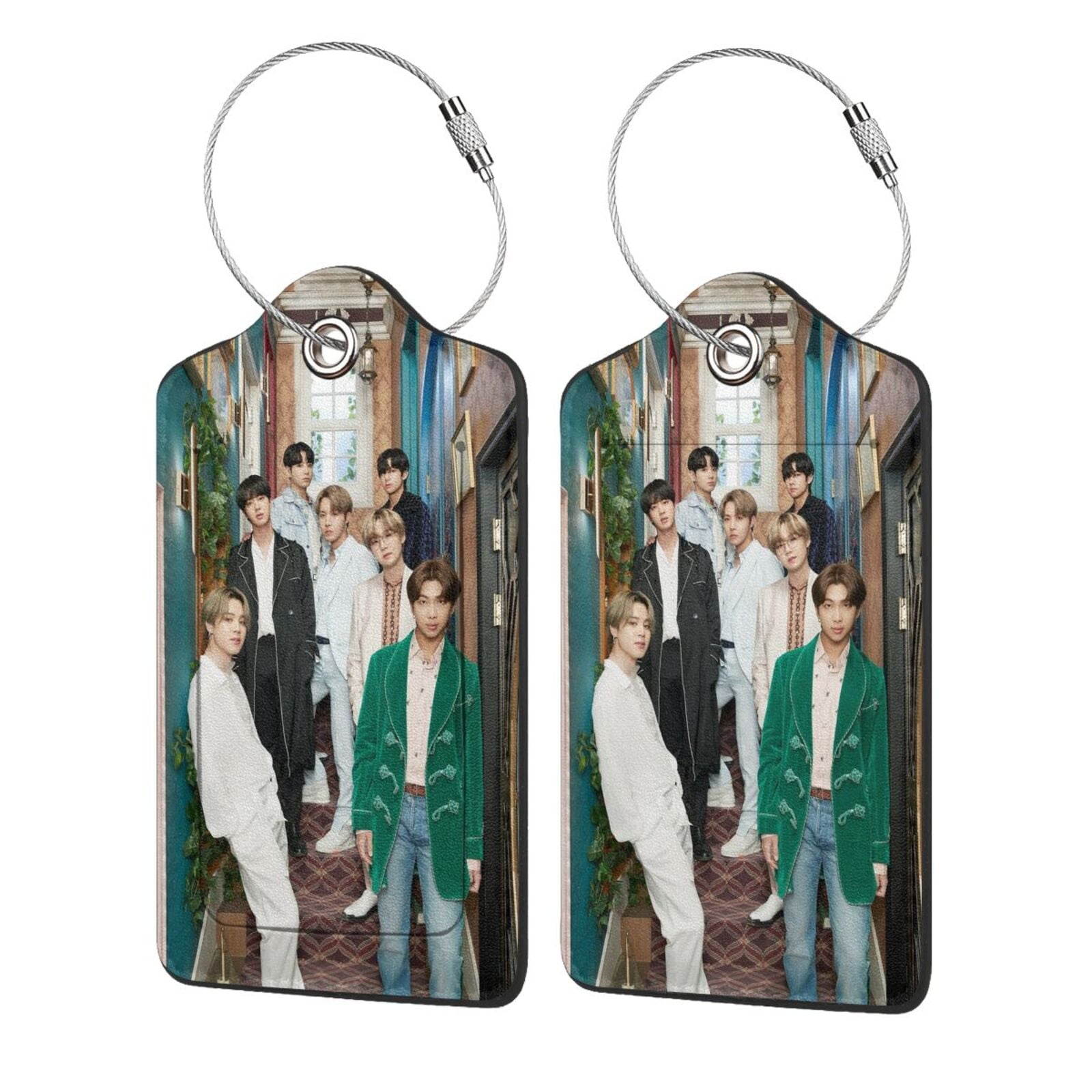 BTS Baggage Tag Leather Identification Tag BTS Merch Luggage Tag 2 PCS ...