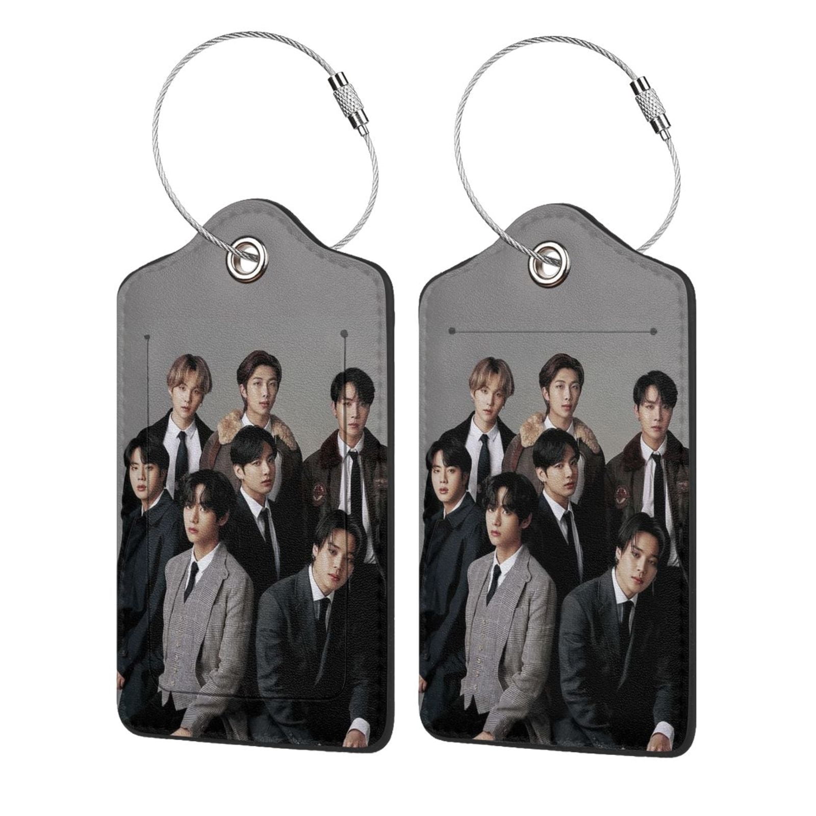 BTS Baggage Tag Leather Identification Tag BTS Merch Luggage Tag 2 PCS ...