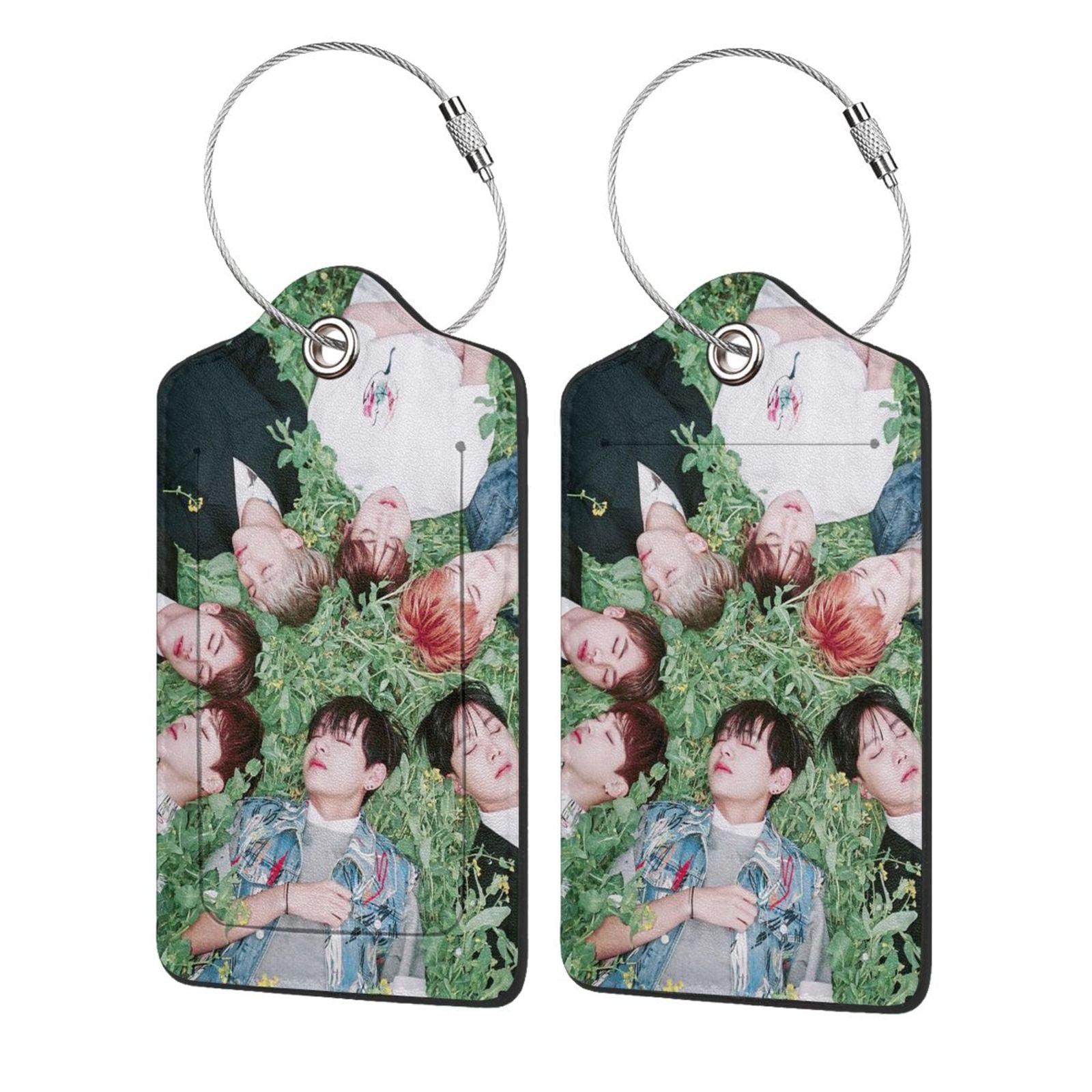 BTS Baggage Tag Leather Identification Tag BTS Merch Luggage Tag 2 PCS ...
