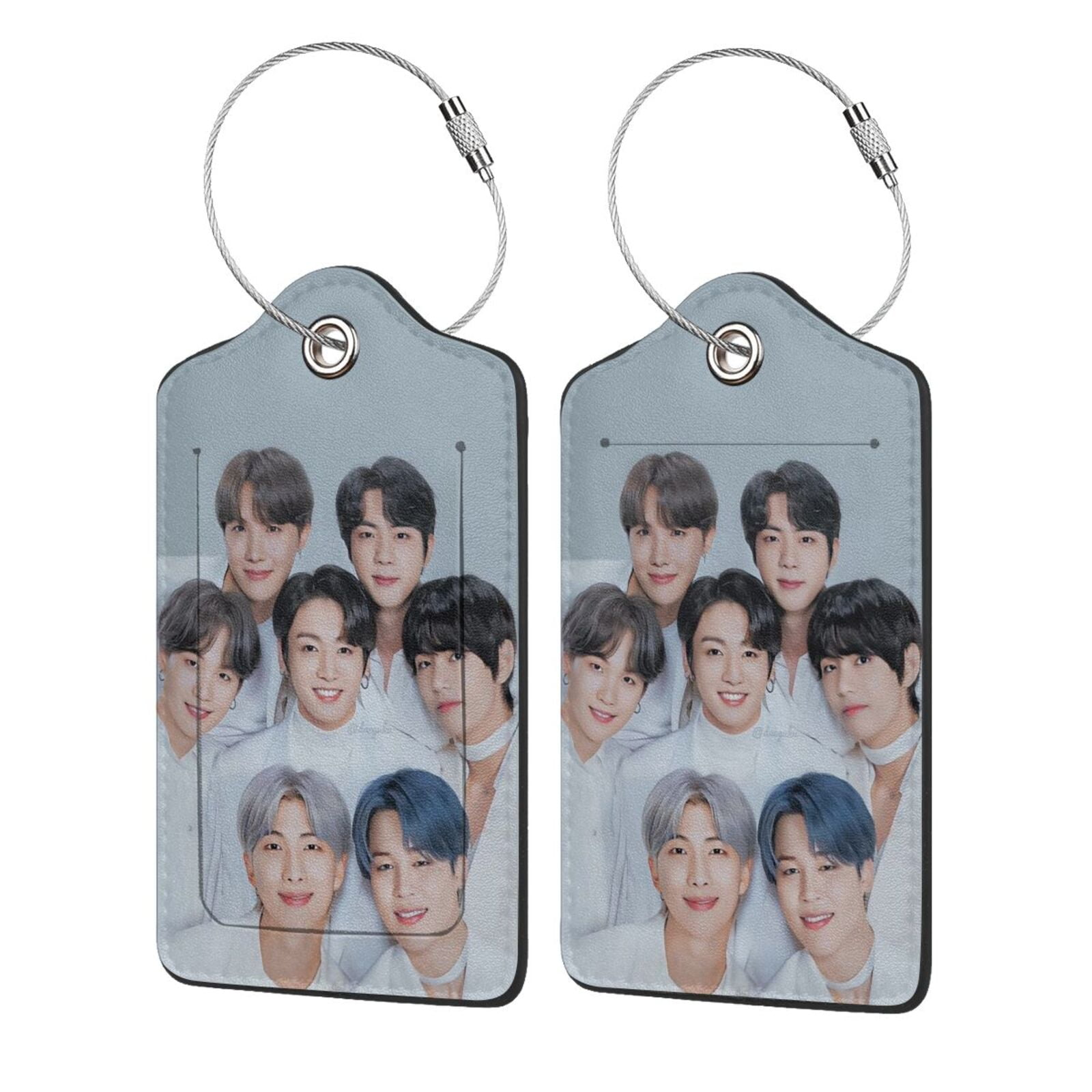 BTS Baggage Tag Leather Identification Tag BTS Merch Luggage Tag 2 PCS ...