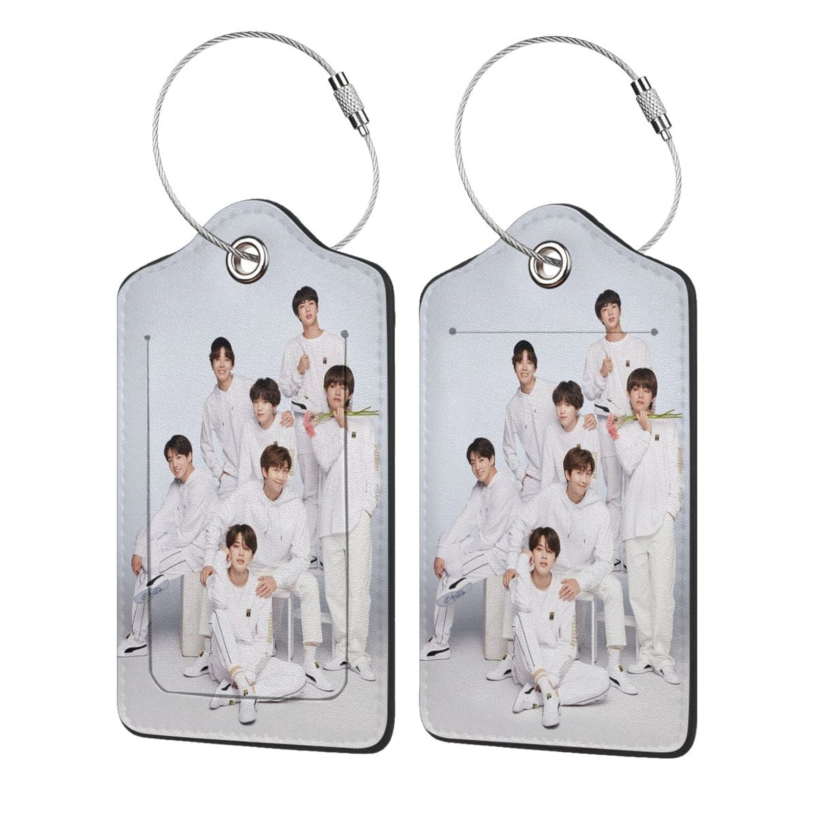 BTS Baggage Tag Leather Identification Tag BTS Merch Luggage Tag 2 PCS ...
