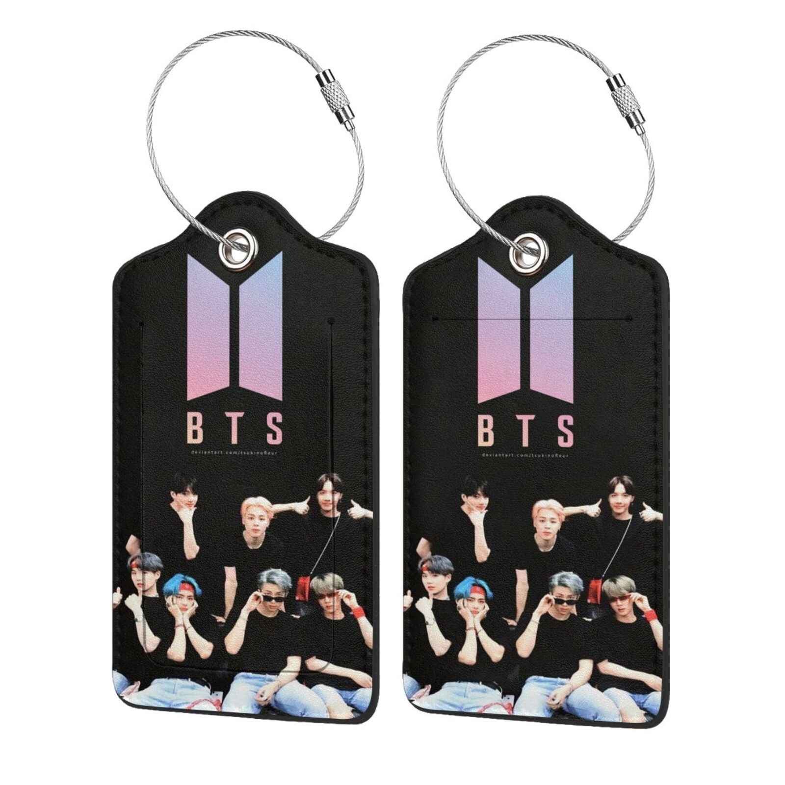 BTS Baggage Tag Leather Identification Tag BTS Merch Luggage Tag 2 PCS ...