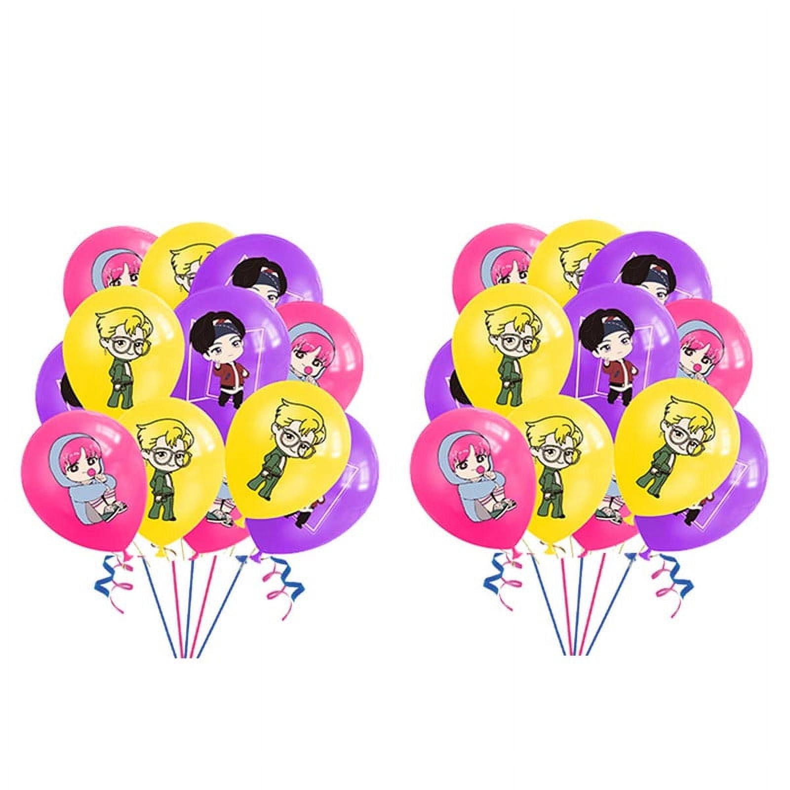 BTS Balloons Party Supplies Birthday Favors Decorations Decor Kit Latex ...