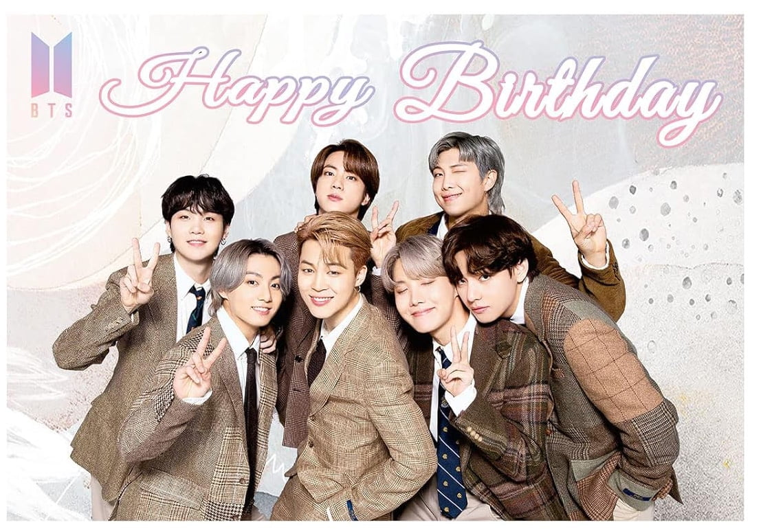 BTS Bangtan Boys Birthday Party Decoration, BTS Party Photo Background ...