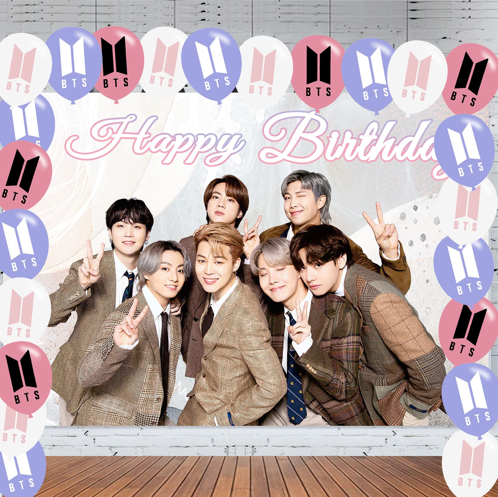 BTS Bangtan Boys Birthday Party Decoration, BTS Party Photo Background ...