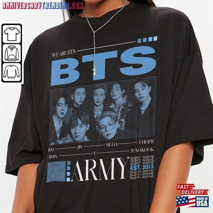 BTS Bangtan Shirt, BTS Member Names, Bangtan Boys, Hobi, Namjoon, Jimin ...