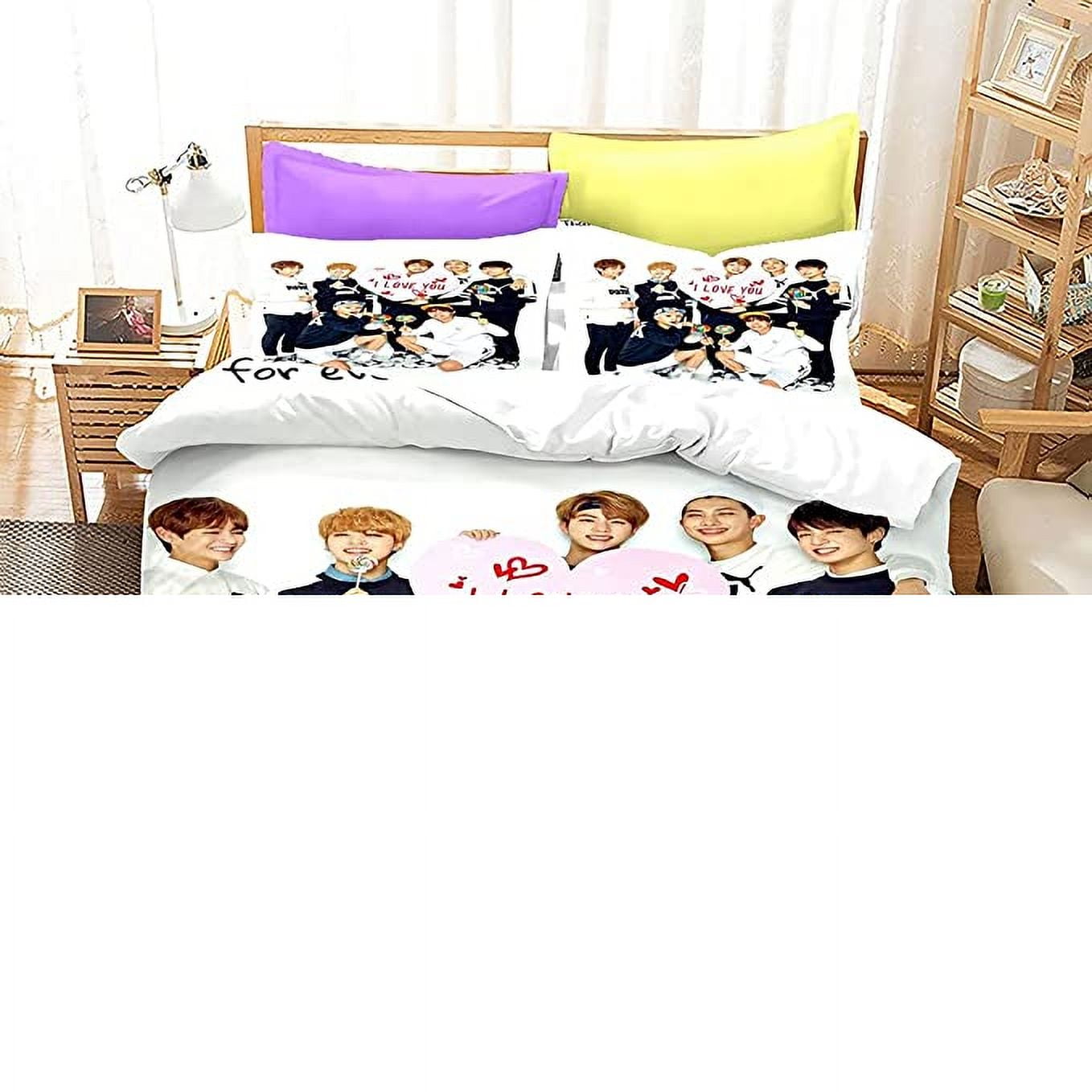 BTS Bedding Bed Set 3D Printed Lightweight Korean Pop Idol Comforter ...