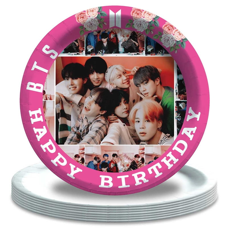 BTS Paper Plates Birthday Decorations Party Supplies Tableware ...