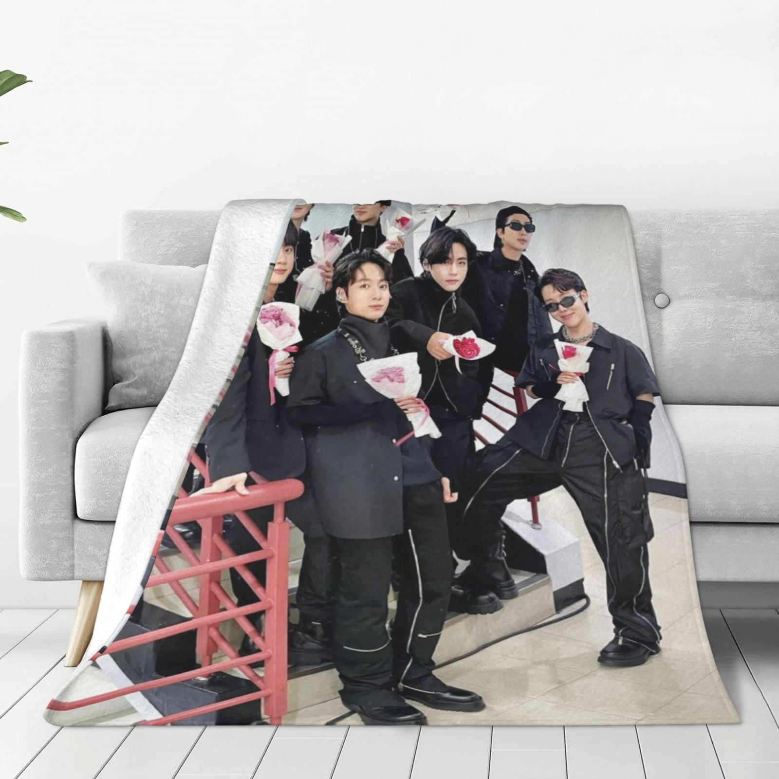 BTS Blanket K-POP Air-conditioning Quilt for Bed Sofa Camping Trips ...
