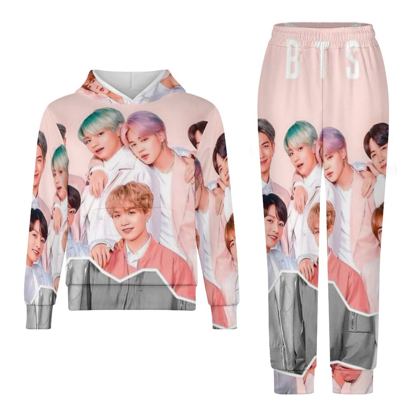 BTS Children's Sweatshirt & Sweatpant Set 2 Pcs Tracksuit Outfit ...