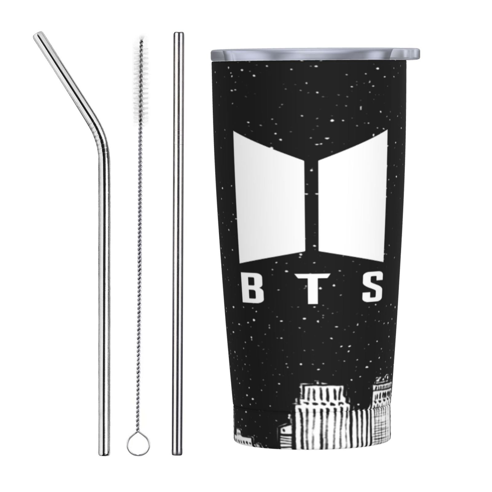 BTS Coffee Mug Insulated Stainless Steel Bottle Vacuum Mug Cartoon ...